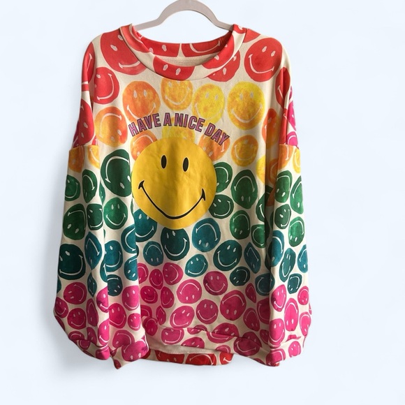 FARM Rio | Tops | Farm Rio X The Smiley Company Oversized Rainbow ...